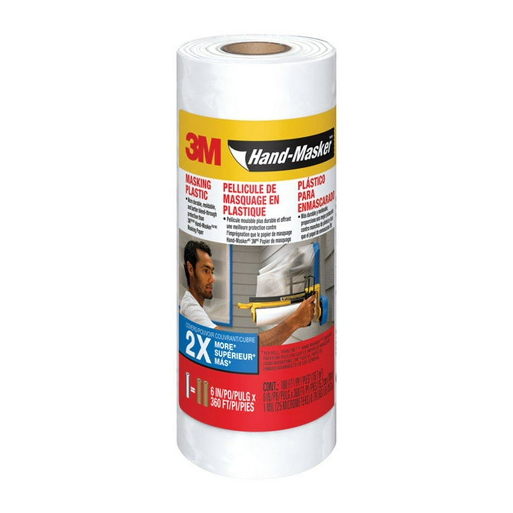 3M Hand-Masker 6 in. W Plastic Masking Film 1 pk - Walmart.com ...