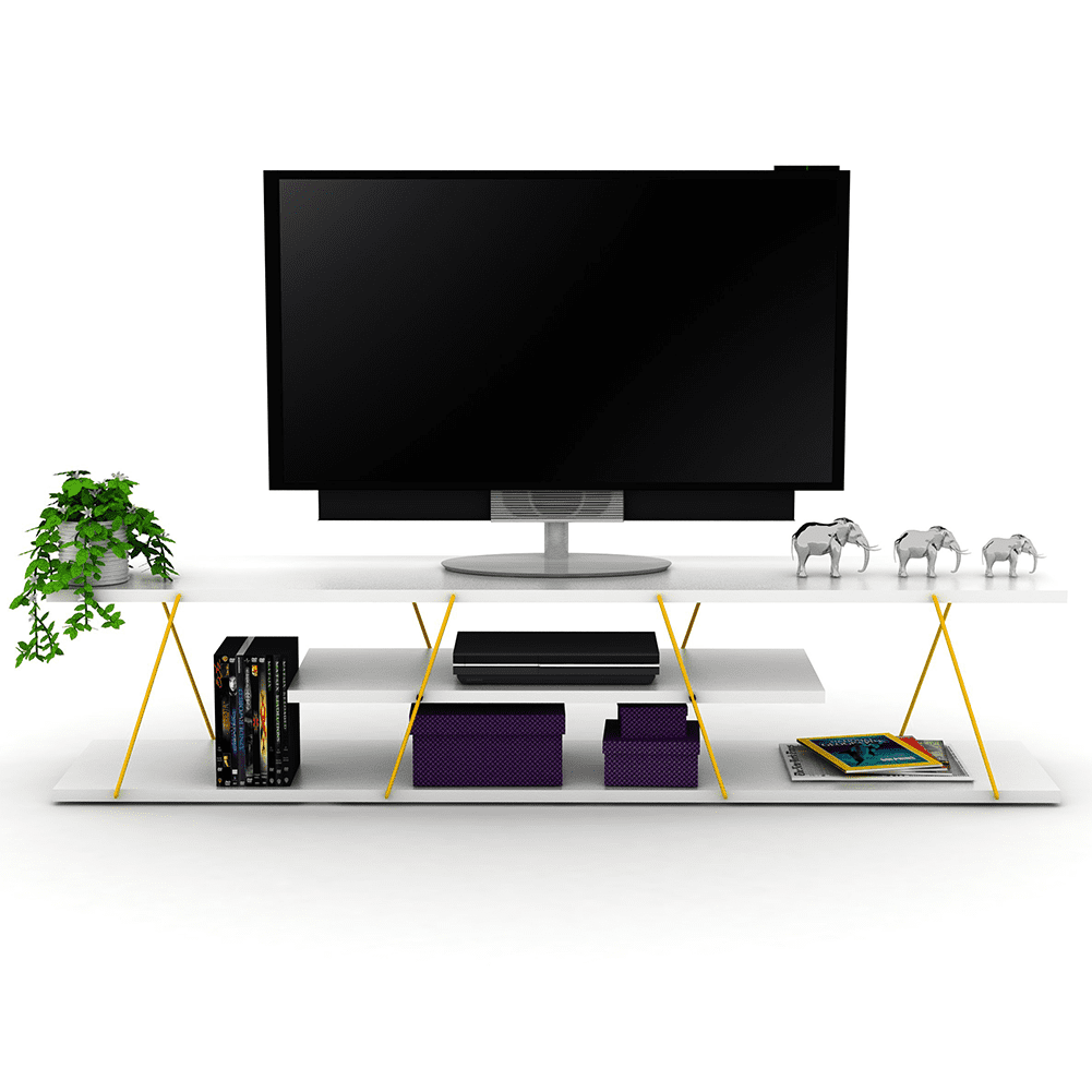 Cfowner 56" TV Stand for TV up to 60 inch, Entertainment Center with ...