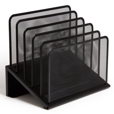 Clear Desktop File Organizer, 5 Compartments Acrylic Office Document ...