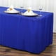 Efavormart 6FT Fitted Royal Blue Polyester Rectangular Table Cover for ...
