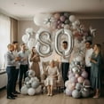 40-Inch Silver Number 80 Balloons (8 & 0) | Big Jumbo Foil Mylar ...