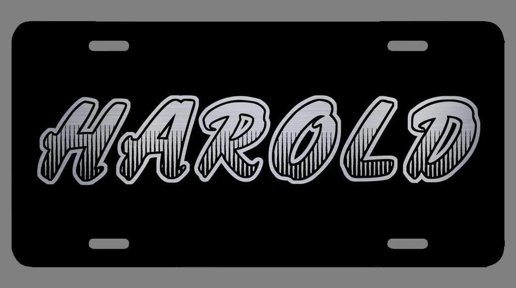 Harold Name Etched Style License Plate Tag Vanity Novelty Metal ...