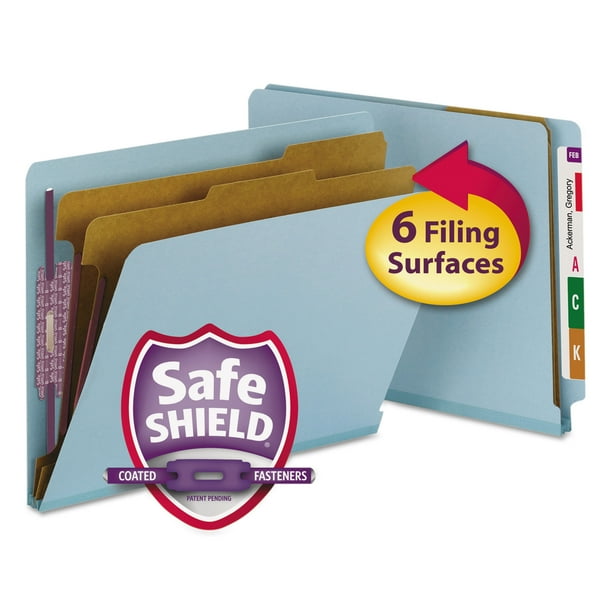 Smead Pressboard End Tab Classification Folders, Letter, Six-Section ... Smead Pressboard End Tab Classification Folders, Letter, Six-Section ...