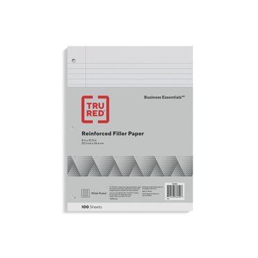 Top Flight Filler Paper 10.5 x 8 Inches Wide Rule 150 Sheets (12119 ...