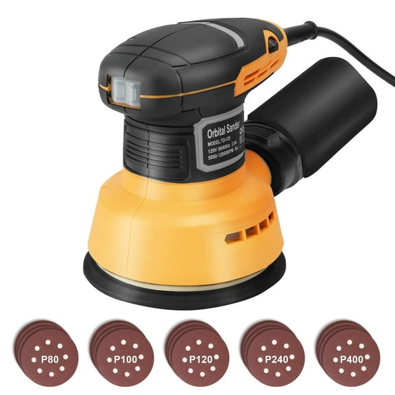DEWALT DCW210B 20 W, 20 V, 5 in Cordless Random Orbital Power Sander ...