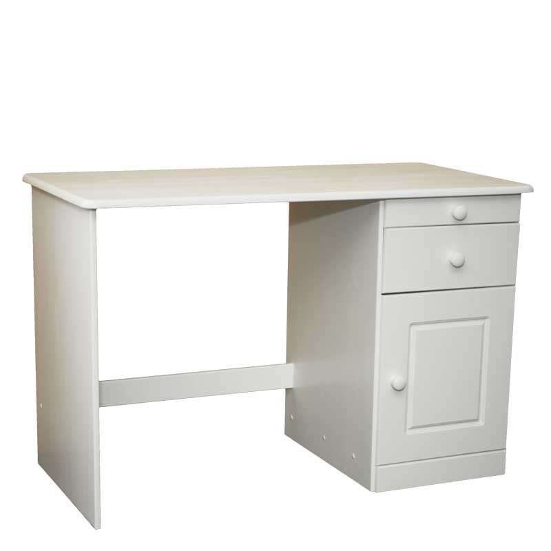 Henry Solid Wood Soft Close Drawers Desk White - Walmart.com