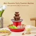 1 Pcs Chocolate Fondue Fountain Machine, 3-Tier MINI Chocolate Fountain ...