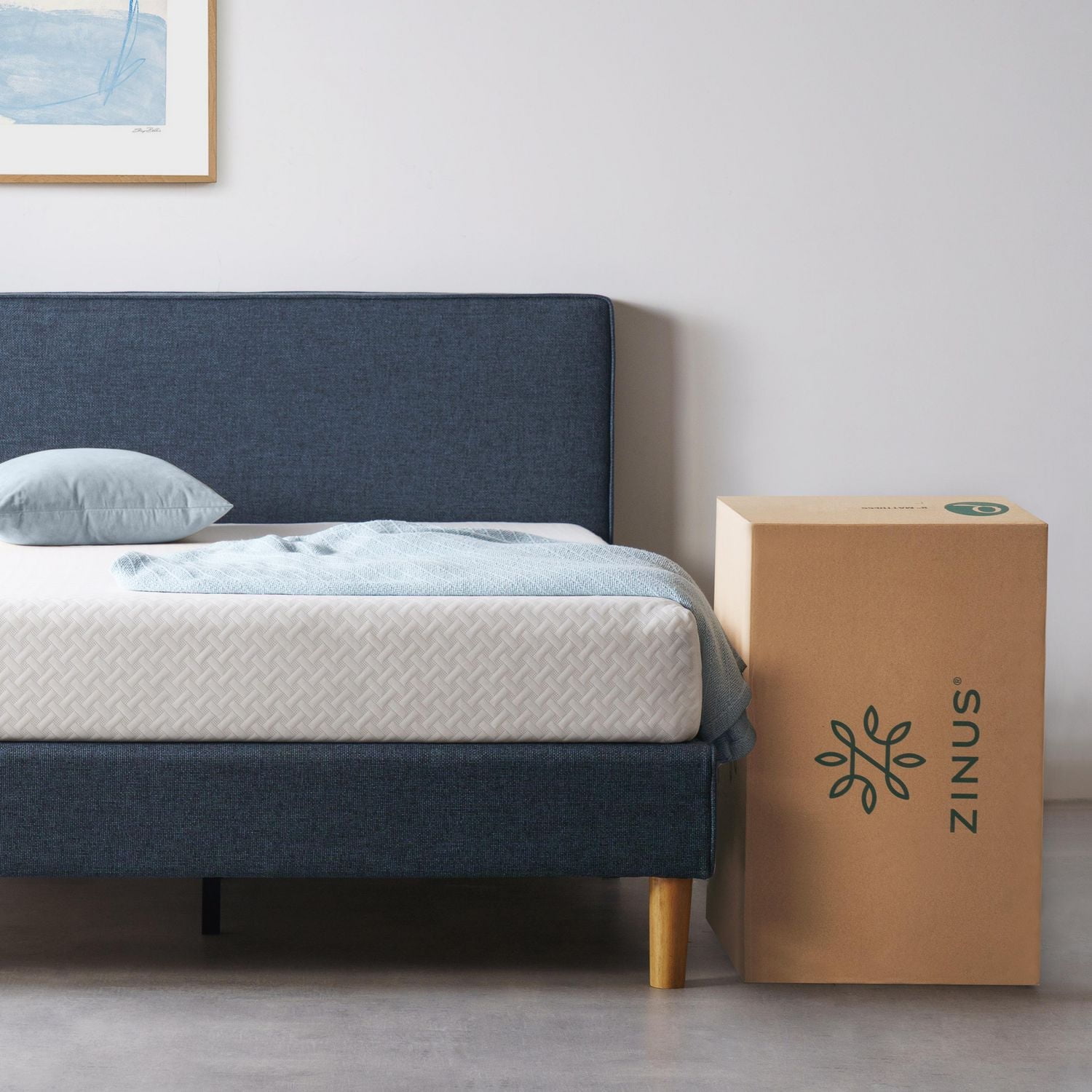 Zinus 8” Green Tea Cool Feel Memory Foam Mattress, Bed-in-a-Box with ...