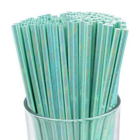 Iridescent Disposable Drinking Party Paper Straws ，Drinking Paper ...