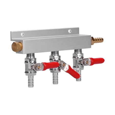 Domqga 3 Way Gas Splitter CO2 Gas Distribution Manifold With 5/16 Inch ...