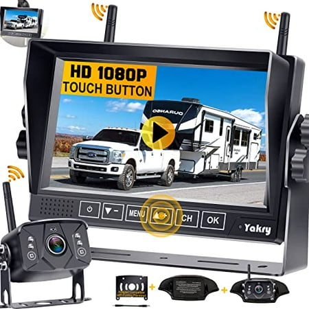 Wireless Backup Camera for RV HD 1080P with 7 Inch Touch Button Monitor ...