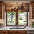 Farmhouse Landscape Valances for Windows, Western Country Farm Horses ...