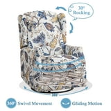 Mid-Century Modern Swivel Rocker Recliner - Manual Glider Single Sofa ...