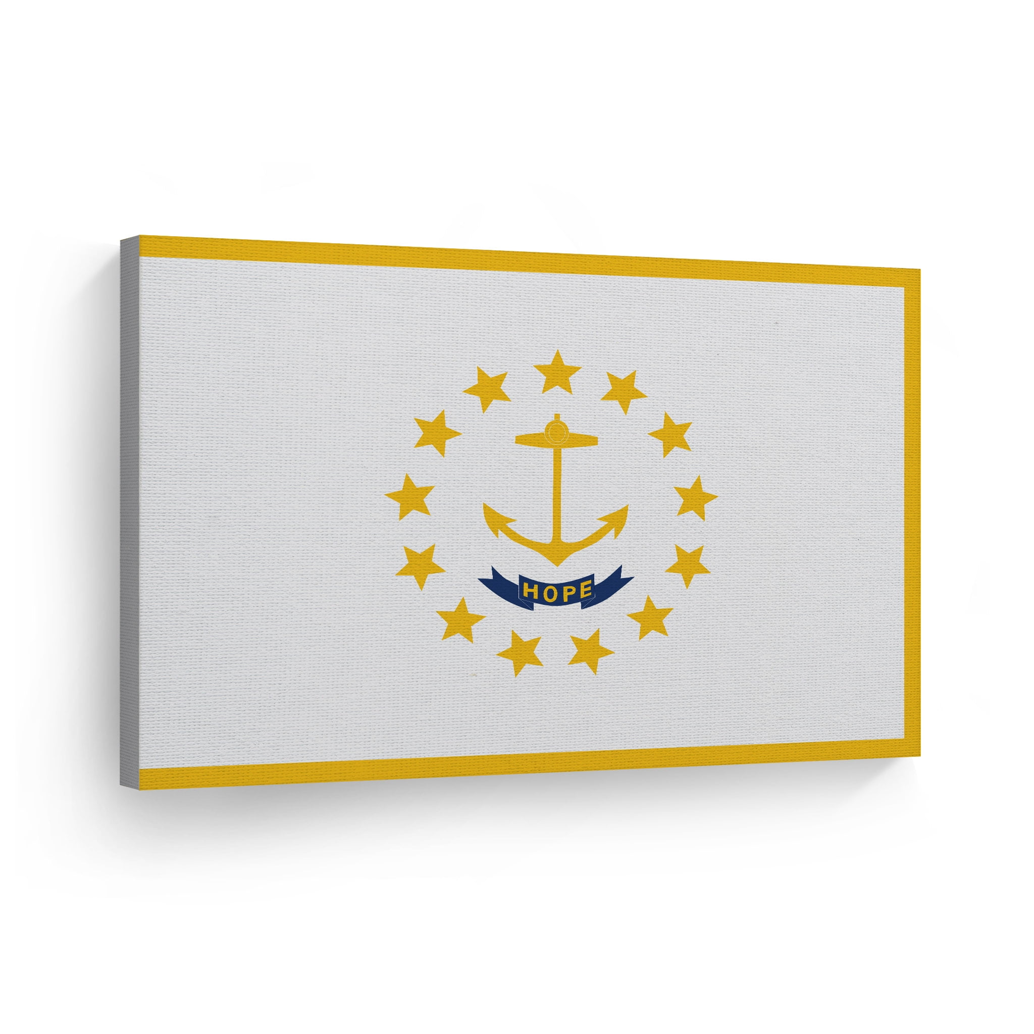 Smile Art Design Rhode Island State Flag CANVAS PRINT State Capital of ...