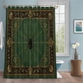 Black Spiders Shower Curtain for Bathroom, Vintage Green Web Insects ...
