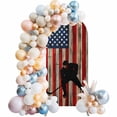 American Flag Arch Backdrop Cover, 7.2FT, Blue Red USA Flag Retro ...