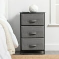 mDesign Storage Dresser Tower Furniture Unit with 3 Drawers - Charcoal ...
