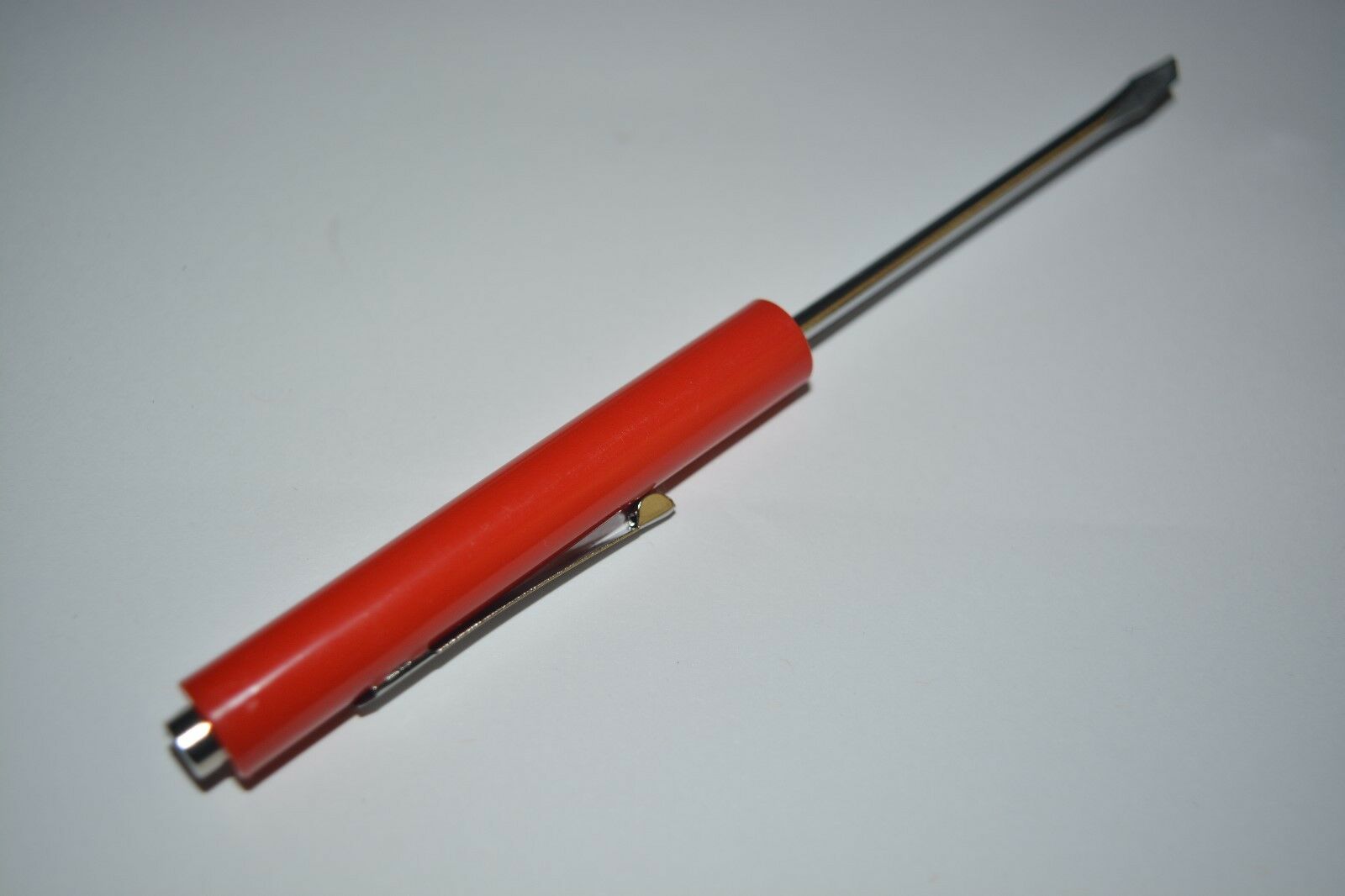 MINI FLAT SCREWDRIVER WITH MAGNET TOP POCKET CLIP SMALL FOR ...