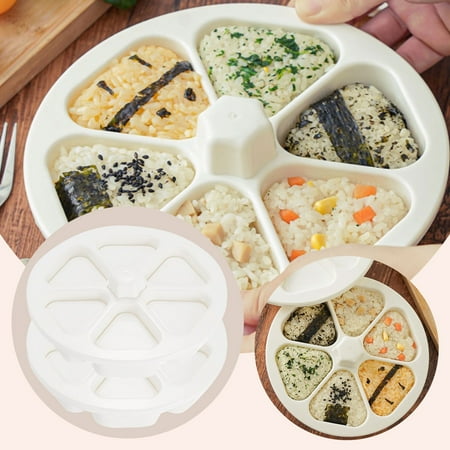 XZZjjl 2PCS Rice Ball Making Tools Three Rice Ball Bento Box Six And ...