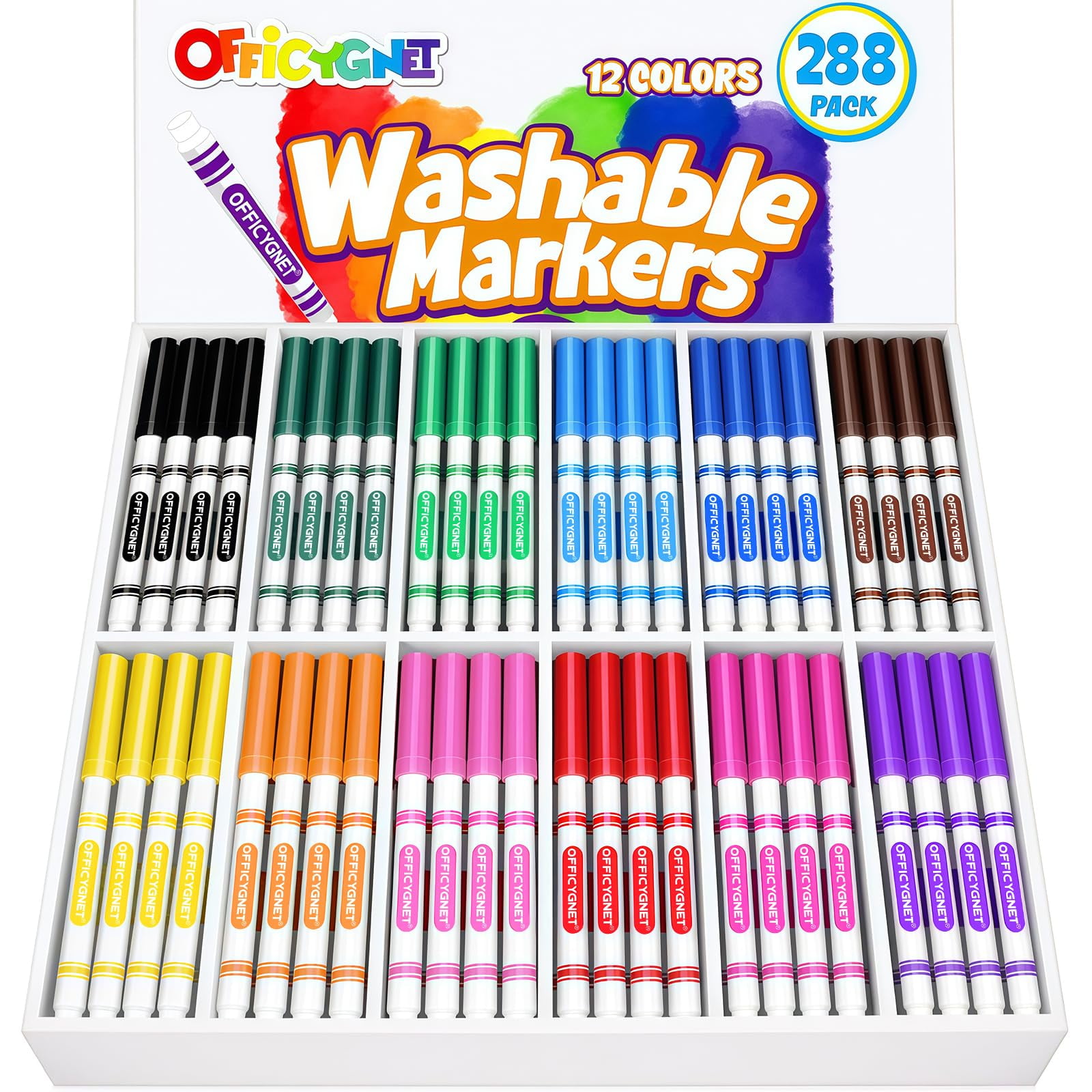 Click here for Officygnet 288 Count Washable Markers Bulk  Colori... prices