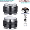 51/53/58mm Stainless Steel Coffee Tamper, Flat Bottom Three-Blade ...