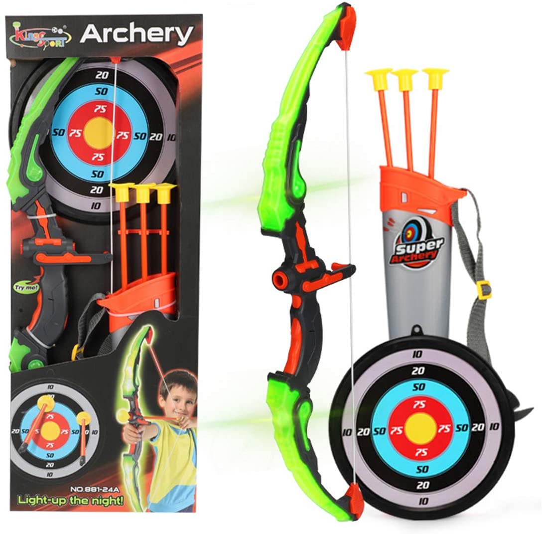 HISRFOCSP Bow and Arrow--Light Up Archery Bow and Arrow Toy Set for ...