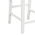Dining Chairs Graham Set of 2 White Finish Upholstered Seat 20" Counter ...