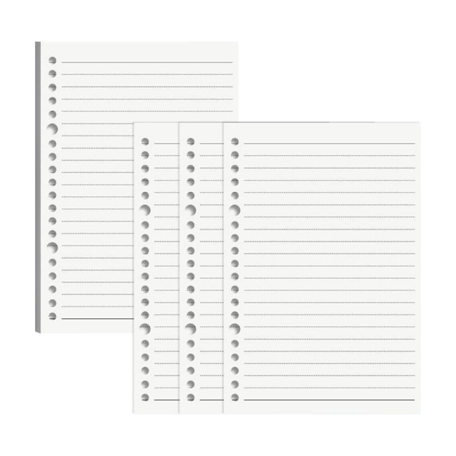 26 Holes Filler Paper 60 Sheets Detachable Loose Leaf Paper for ...