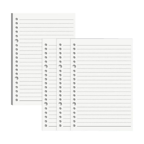 26 Holes Filler Paper 60 Sheets Detachable Loose Leaf Paper for ...