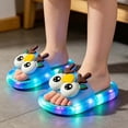 Boys Girls Light Up Slippers Motion Sensor LED Slides with Cartoon ...