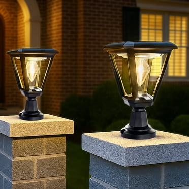 "Pasamic Solar Post Light, Dusk to Dawn Waterproof, Outdoor Garden Pole ...