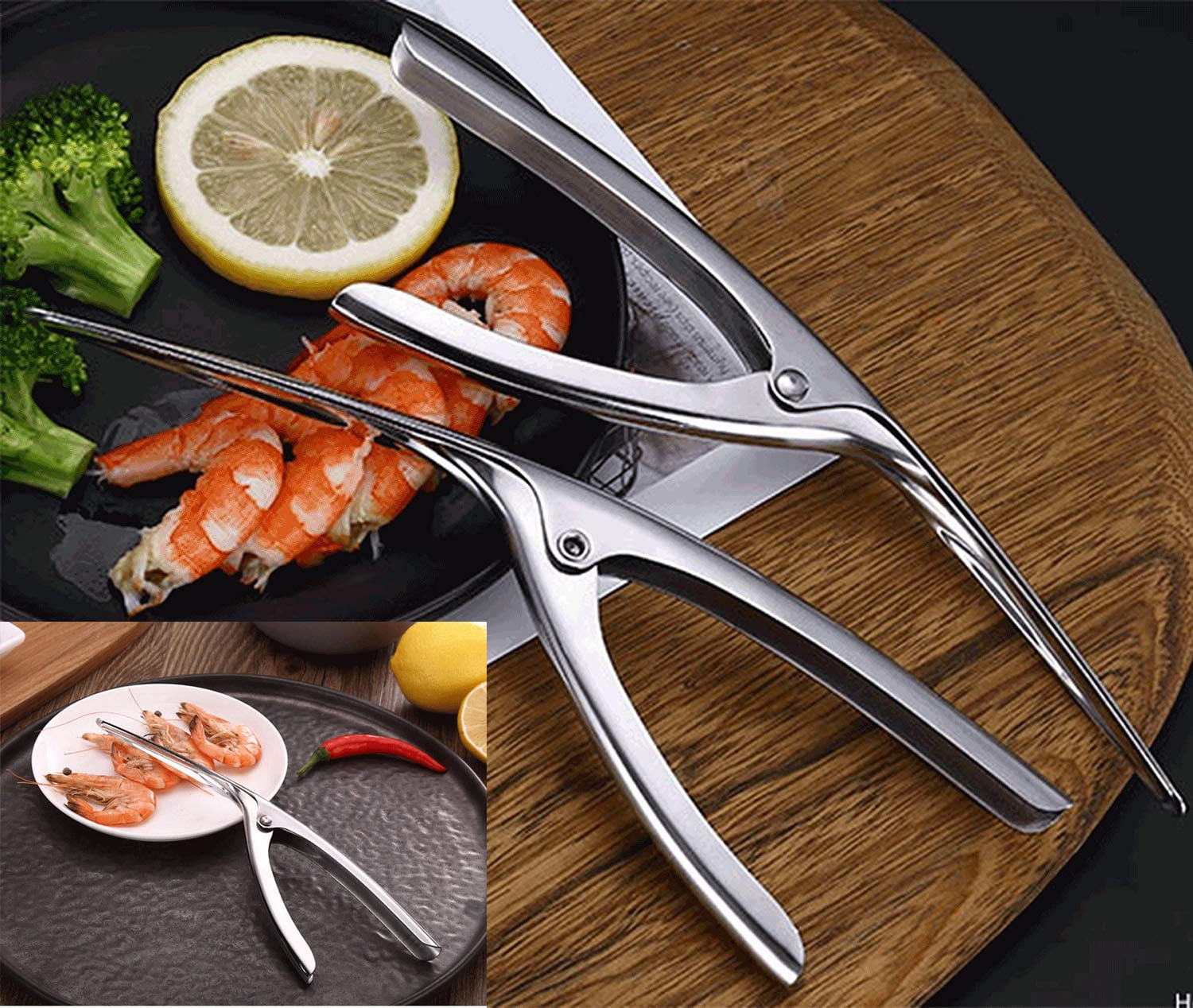 Shrimp Peeling and Deveining Seafood Shell Prawn Curved Peeler Shrimp ...