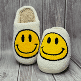 Patrok Smiley Face Slippers, Unisex, Slide-On House Shoes, Yellow, US ...