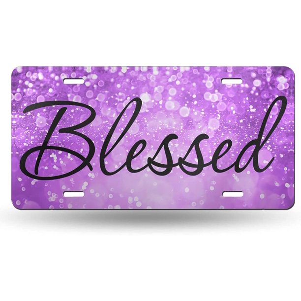 Christian Religious Blessed Purple Glitter Bling Blessed Background