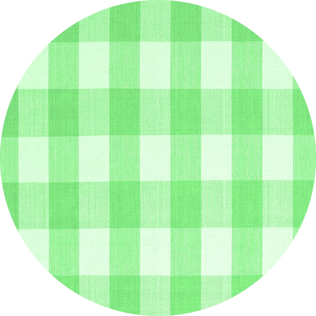 Ahgly Company Indoor Round Checkered Emerald Green Modern Area Rugs, 8 ...