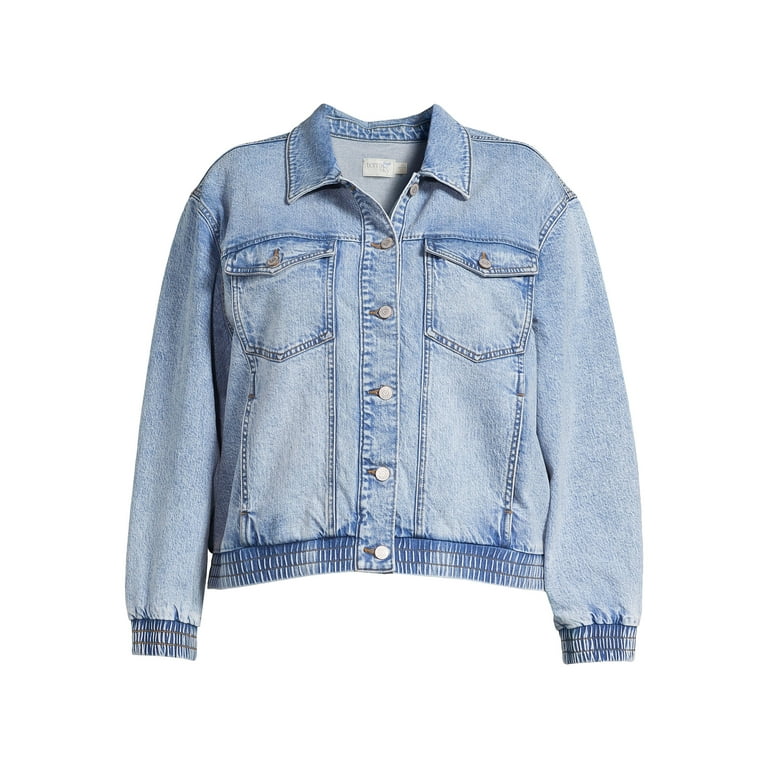 Terra & Sky Women's Plus Size Denim Trucker Jacket - Walmart.com Terra & Sky Women's Plus Size Denim Trucker Jacket - Walmart.com