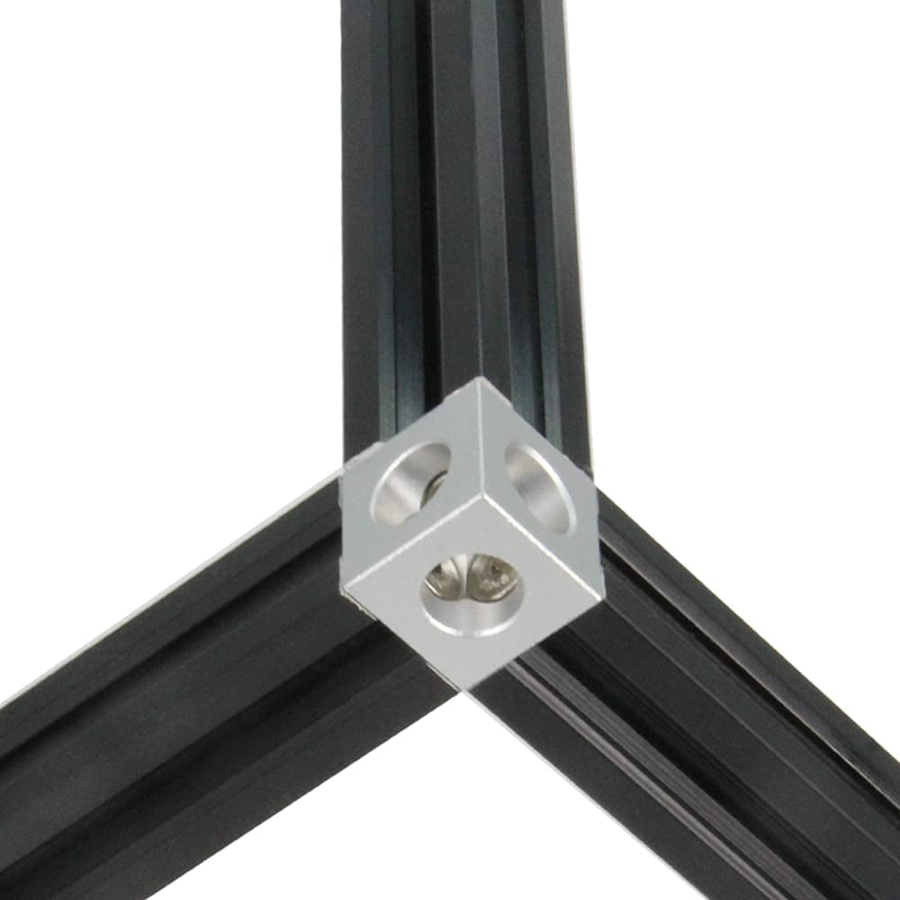 Befenybay 8PCS Silver Corner Bracket Cube (20x20x20mm) for 6mm Slot ...