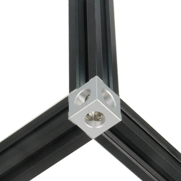 Befenybay 8PCS Silver Corner Bracket Cube (20x20x20mm) for 6mm Slot ...