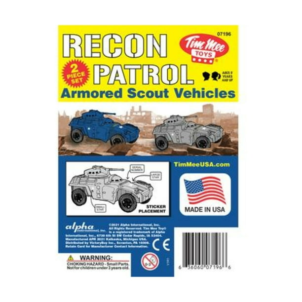Recon Patrol Armored Scout Vehicles - Blue & Gray New - Walmart.com