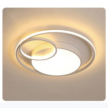 MONIPA Modern 6 Rings LED Ceiling Lamp, Stepless Dimmable, White, for ...