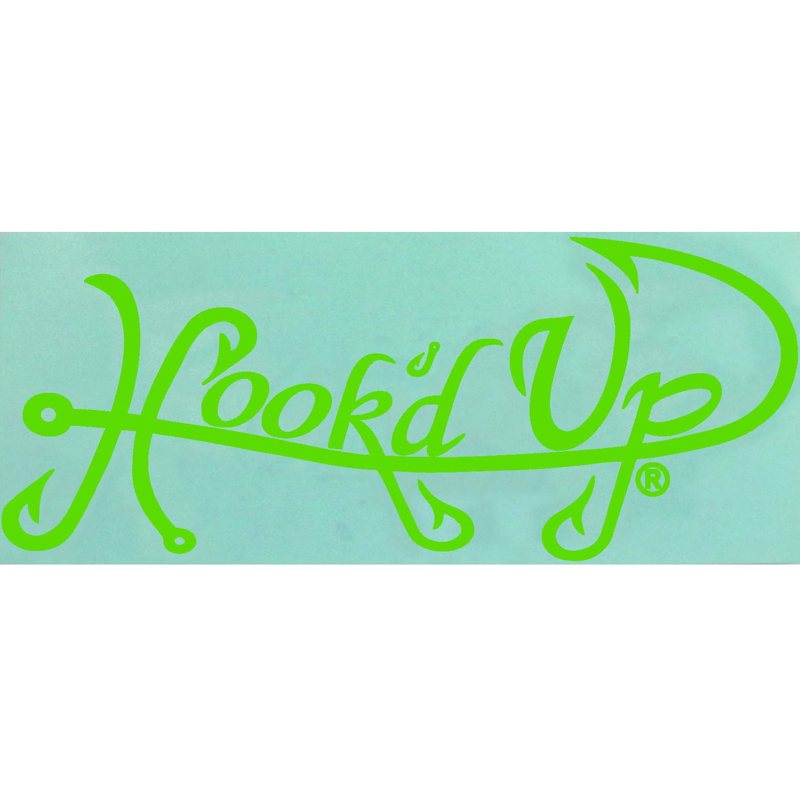 Hook'd Up Signature Decal (Green, 3x7) - Walmart.com