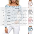 ATOYSOY Womens Off Shoulder Polka Round Long Sleeve Top Casual Slim ...