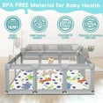 Large Baby Playpen with Mat 72x48 Inch Playpen for Babies and Toddlers ...