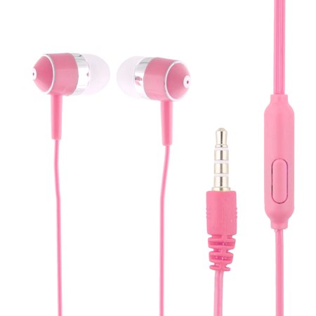 Office 3.5mm Premium Stereo Sound Earphone Headphone Pink for MP3 MP4 ...