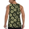 Fotbe Sunflowers Pattern Men's Quick Dry Workout Tank Top Gym Muscle Tee Fitness Bodybuilding ...