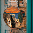 Acrylic Round Hanging Ornament, Funny Cat Scream Parody Art Print ...