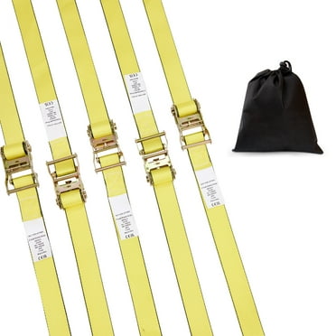Bybiment 4 Pack Ratchet Straps, 8000 LBS Break Strength, 2” x 27ft ...