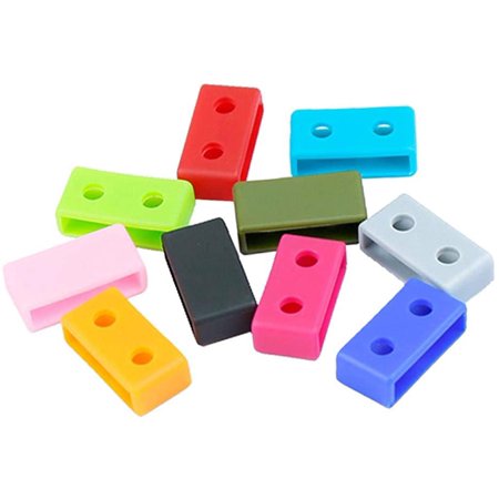 KSCD 10 Pieces Silicone Watch Strap Band Fastener Rings Loop for Casio ...