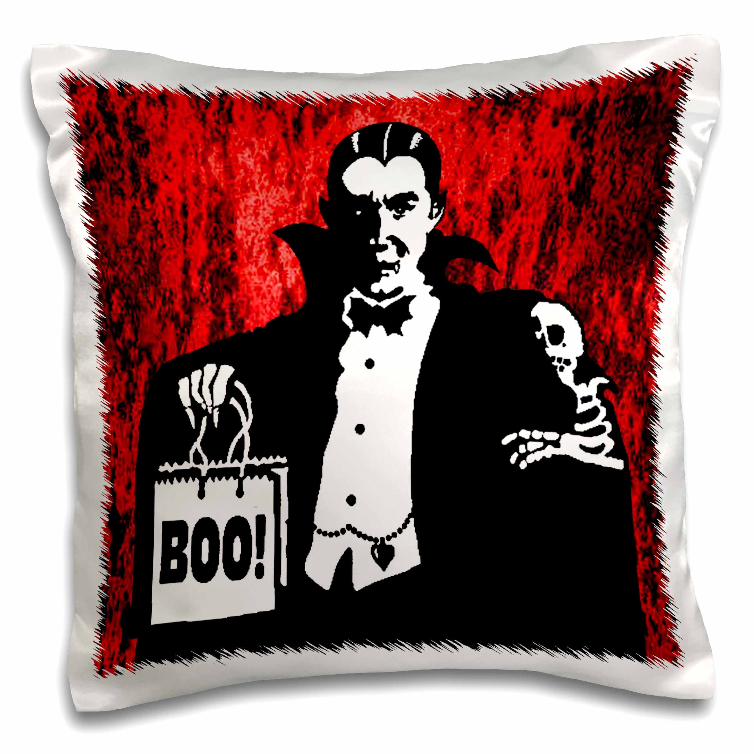 Vampire Black and White Cartoon with Bloody Background 16x16 inch ...
