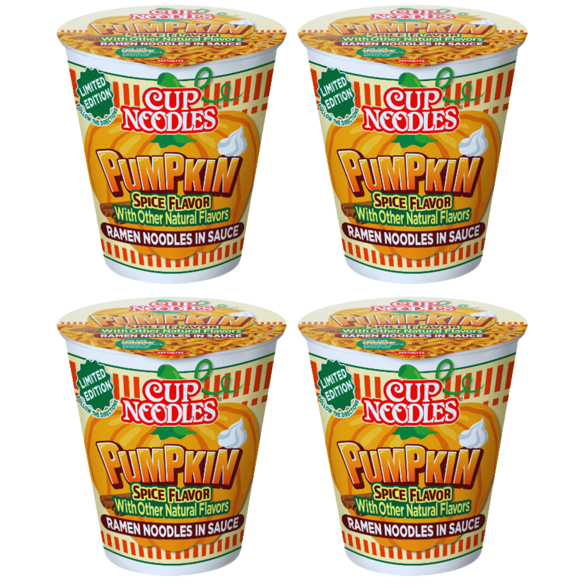 FSSTAM Fall Autumn Limited Edition Pumpkin Spice Cup Noodles, Instant ...